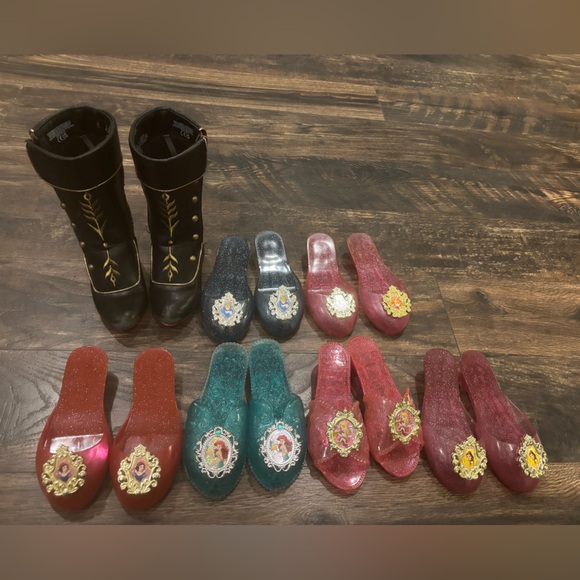 Disney | Toys | Bundle Disney Princess Glitter Sandals And Boots ...